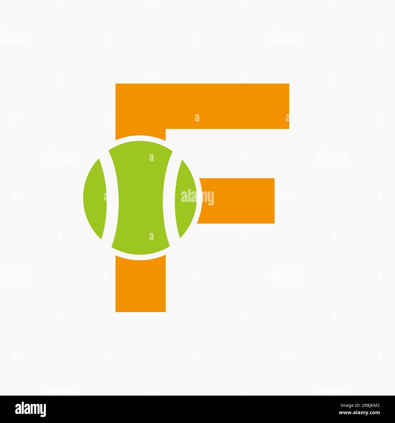 Tennis Logo On Letter F Concept. Tennis Sports Logotype Symbol Vector ...