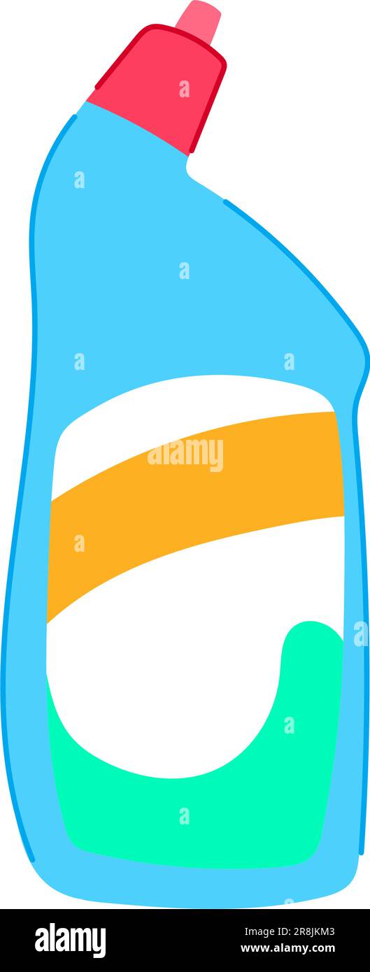 household toilet cleaner cartoon vector illustration Stock Vector Image ...