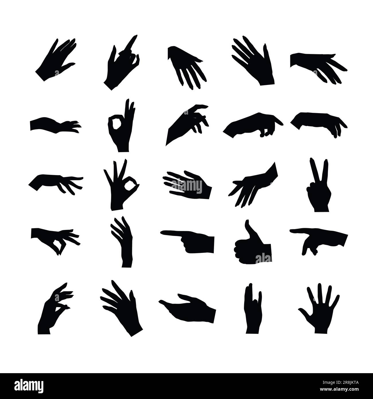 Female hands icons in silhouette Stock Vector Image & Art - Alamy