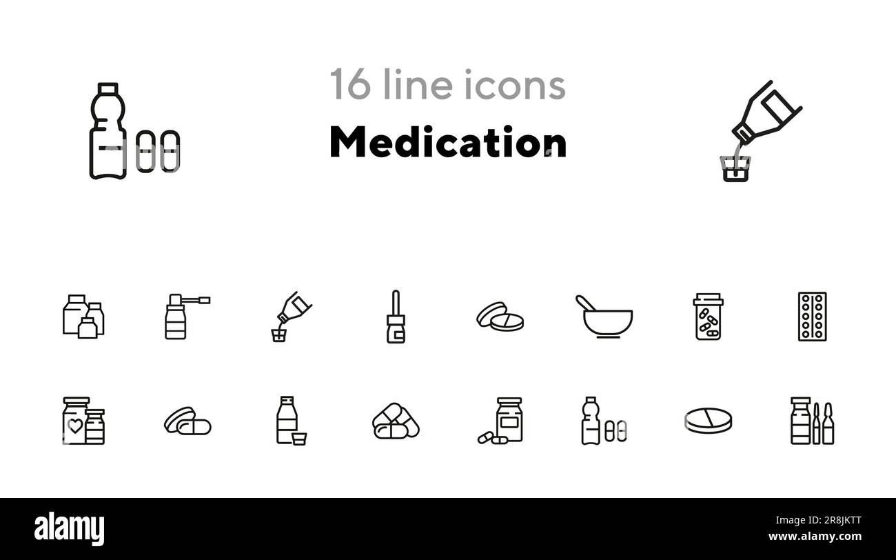 Medication icon set Stock Vector Image & Art - Alamy