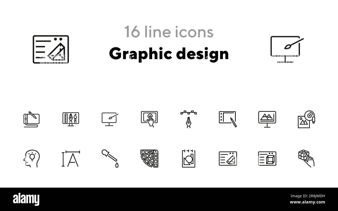 Graphic design icon set Stock Vector Image & Art - Alamy