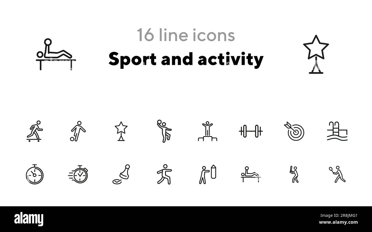 Sport and activity icons Stock Vector Image & Art - Alamy