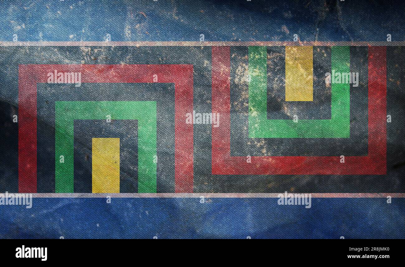 retro flag of Native peoples of South America Toba Qom people with ...