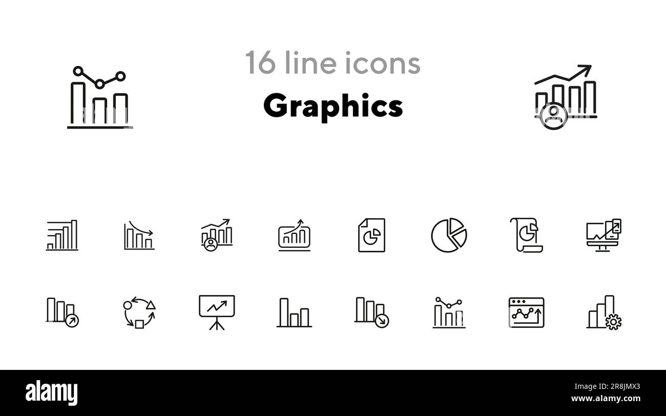 Graphics line icon set Stock Vector Image & Art - Alamy