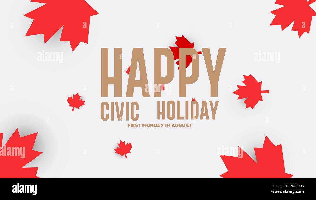Happy Civic Holiday. Canada Festival concept. Web banner and Poster ...