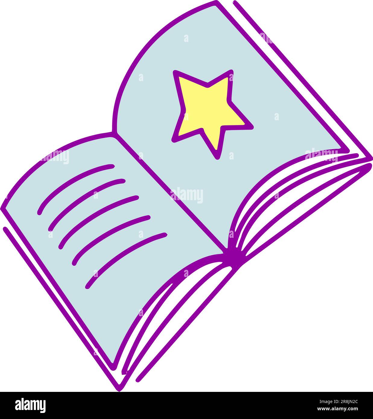 Cartoon Book Logo Cartoon Story Book With Bookmark, Vector