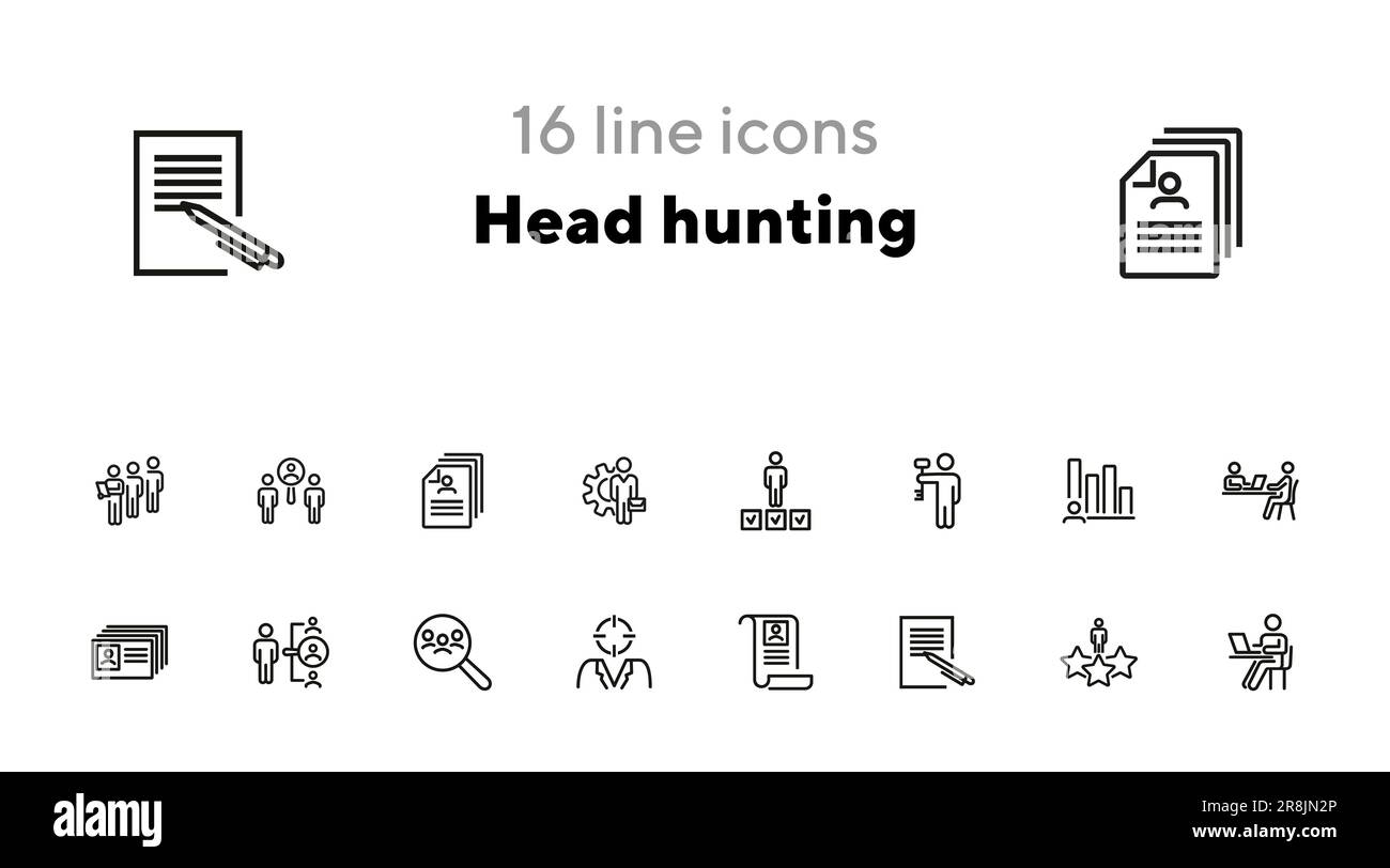 Employee contract icon linear Cut Out Stock Images & Pictures - Alamy