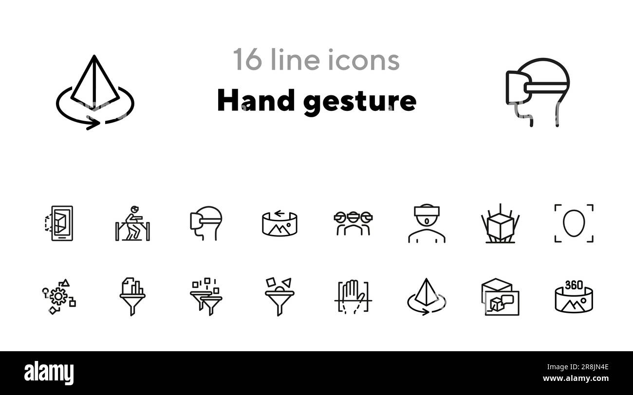 Virtual reality icons Stock Vector Image & Art - Alamy