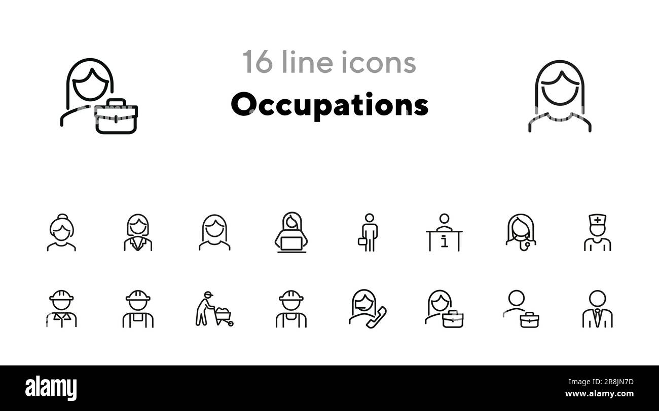 Women occupations Stock Vector Images - Alamy