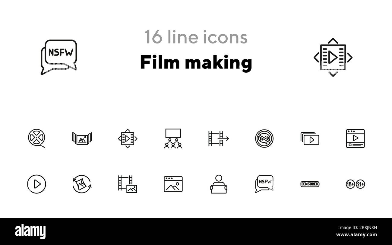 Film making icons Stock Vector Image & Art - Alamy