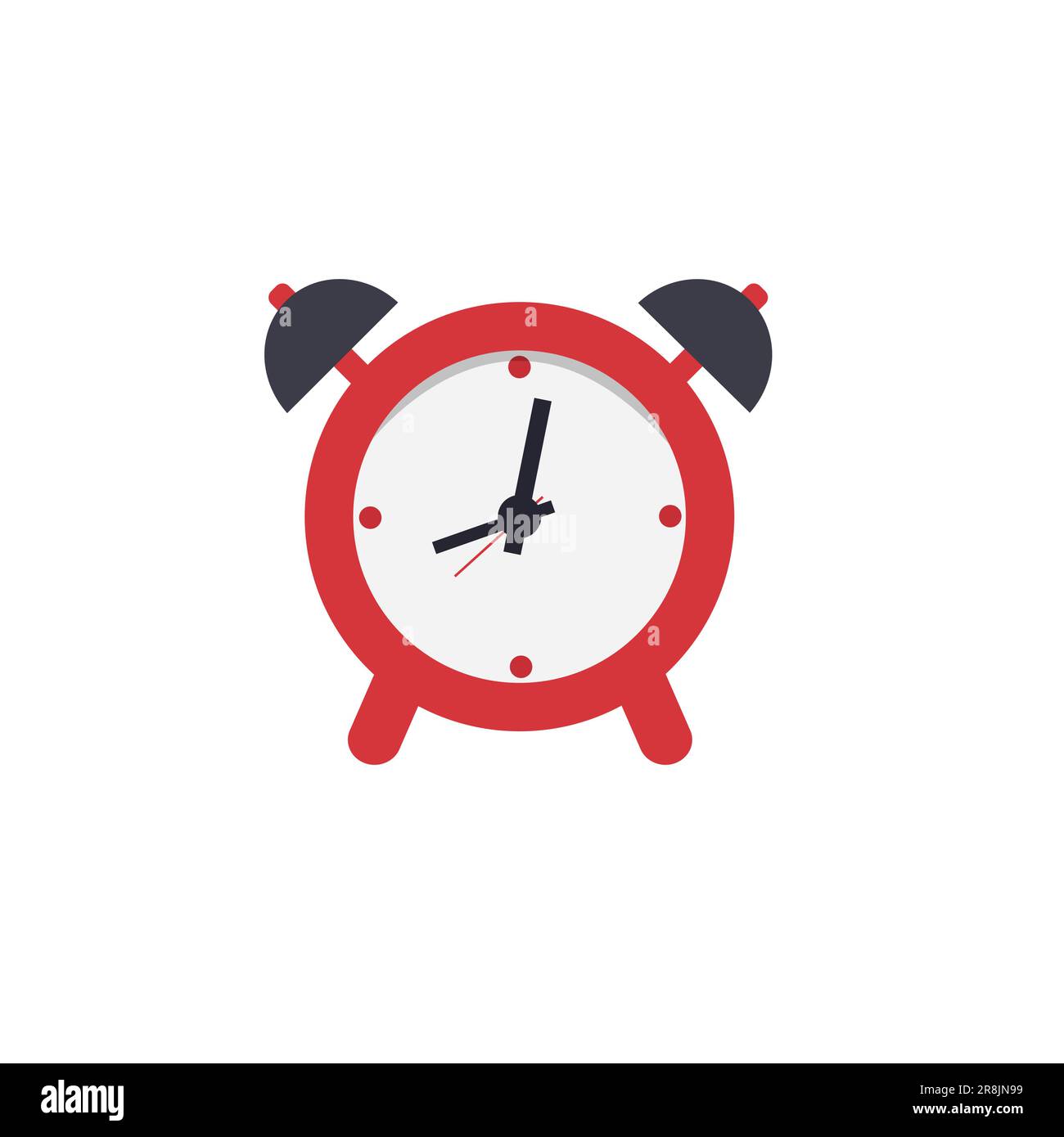 Red Alarm Clock Cut Out Stock Vector Images Alamy