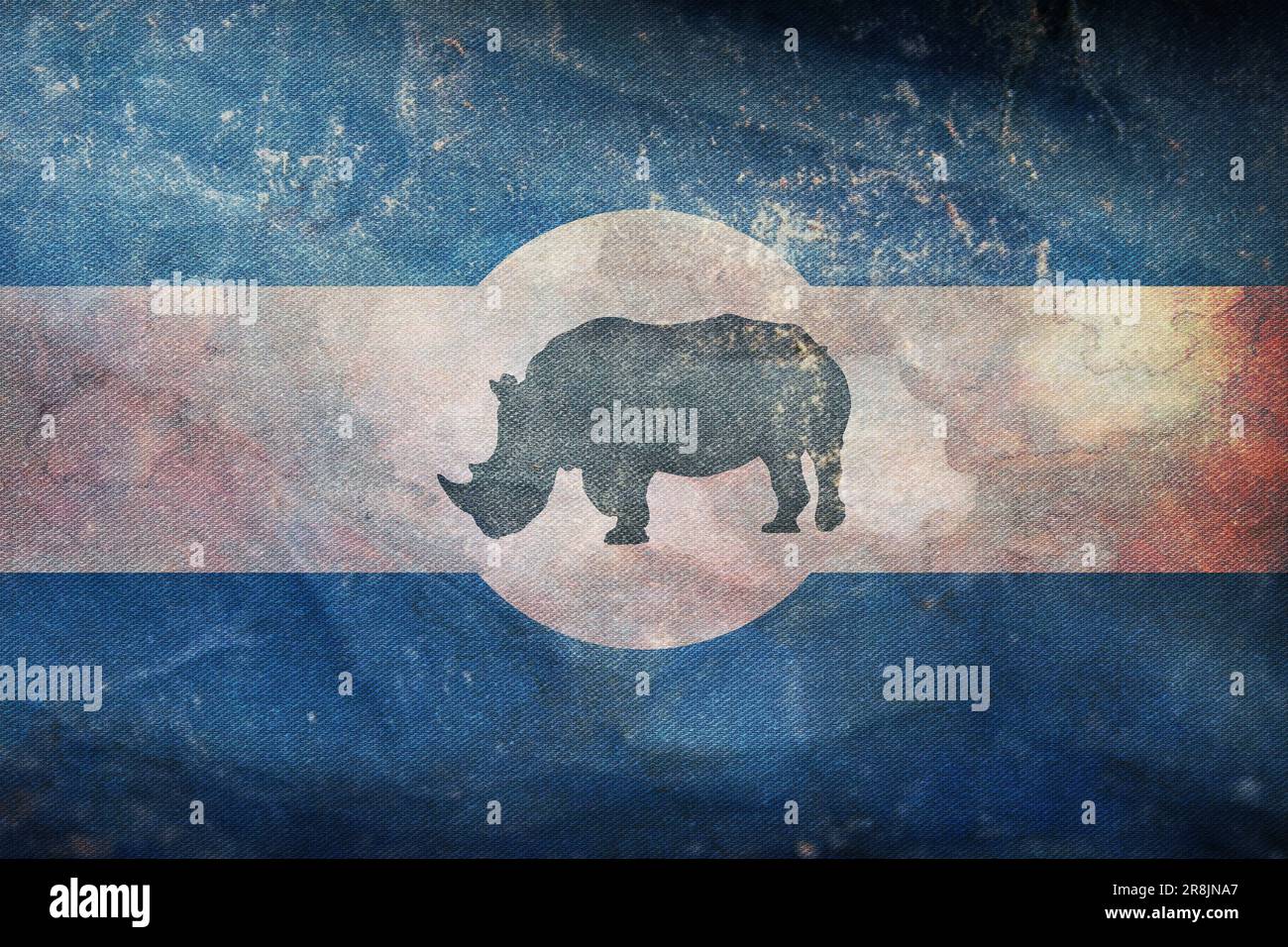 retro flag of Nilo Saharan peoples Lango people with grunge texture ...