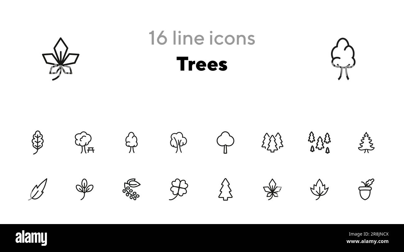 Group of maple trees Stock Vector Images - Alamy