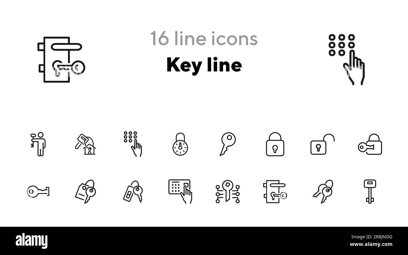 Key line icons Stock Vector Image & Art - Alamy