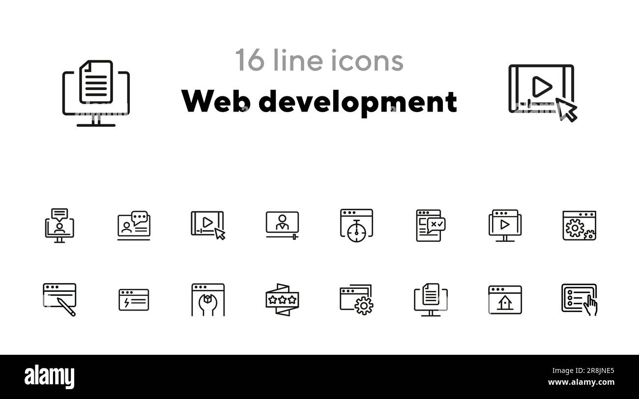 Web development icons Stock Vector Image & Art - Alamy