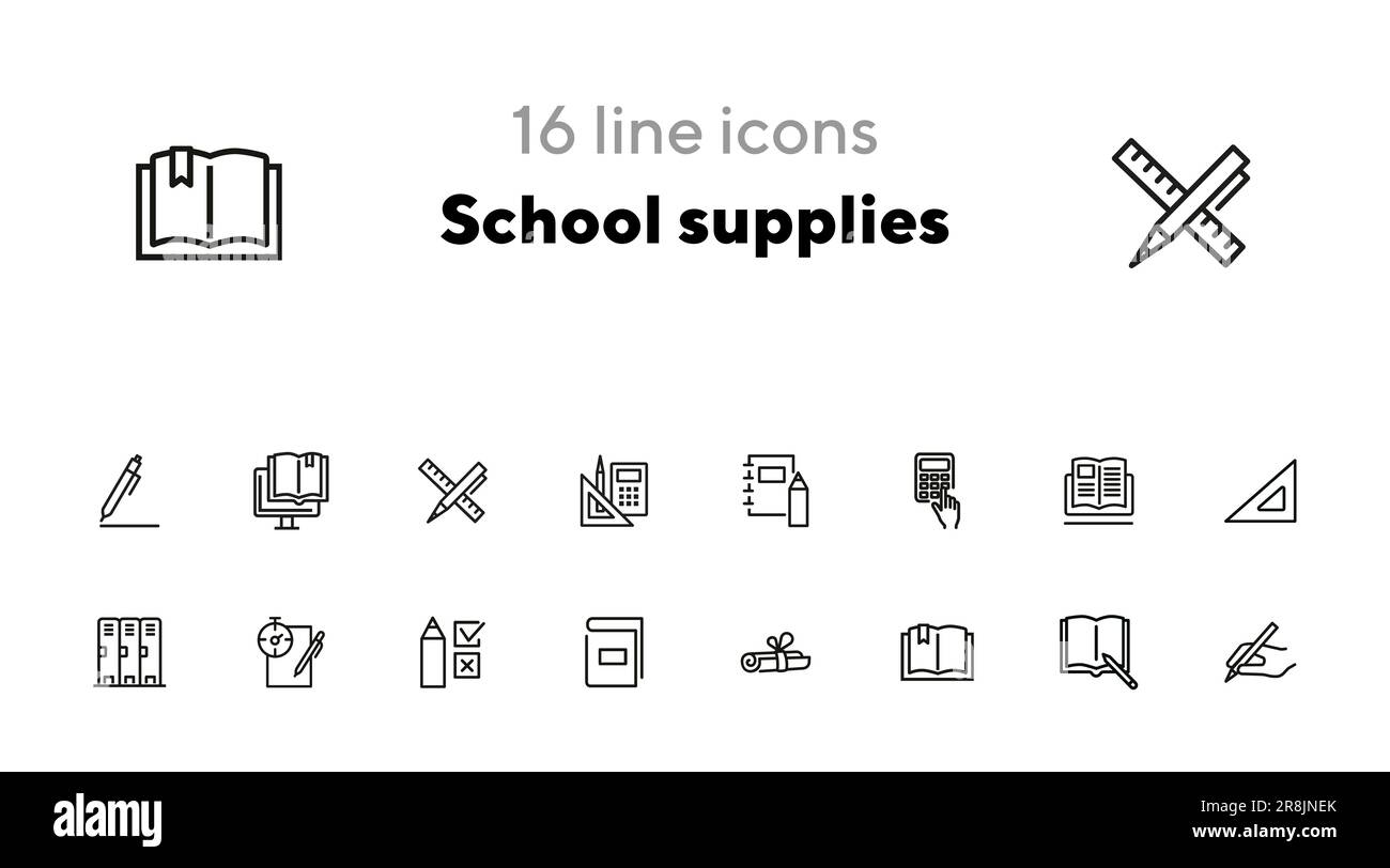 Notebook folder icon outline hi-res stock photography and images - Alamy