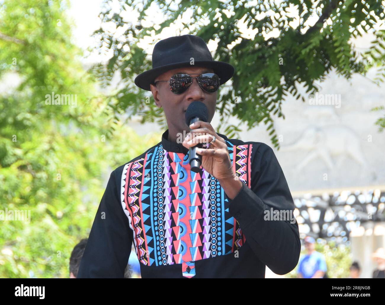 Los Angeles, California, USA 21st June 2023 Singer Aloe Blacc performs ...