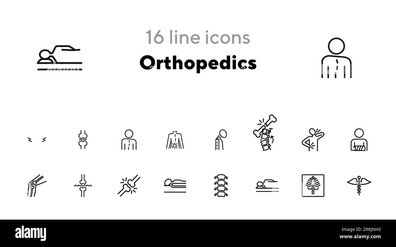 Back pain thin line Cut Out Stock Images & Pictures - Alamy