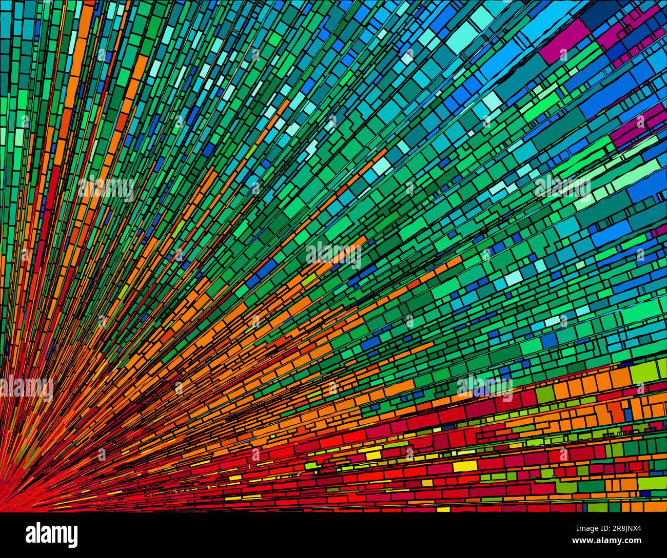 Mosaic rays background in colors, vector illustration Stock Vector ...
