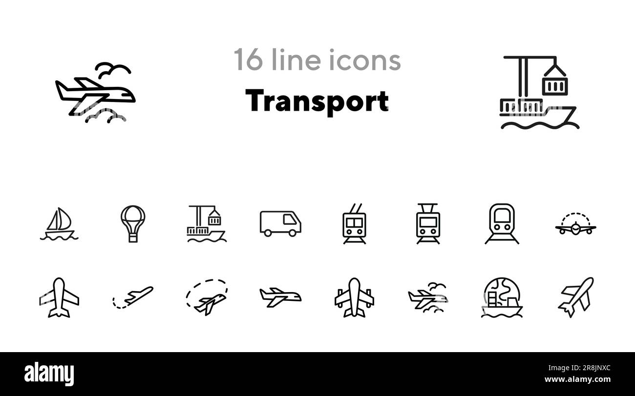 Trolleybus line icon transport Cut Out Stock Images & Pictures - Alamy