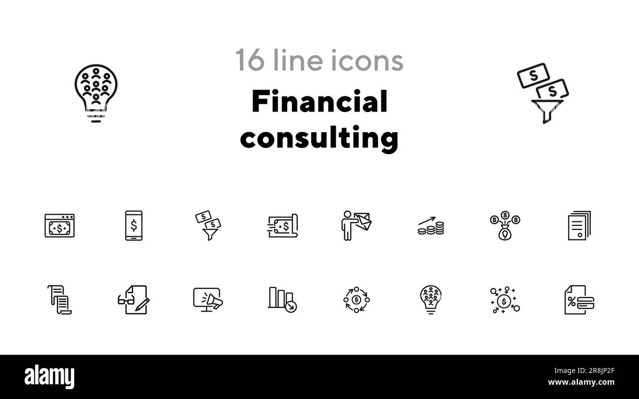 Financial advisor icon outline Cut Out Stock Images & Pictures - Alamy