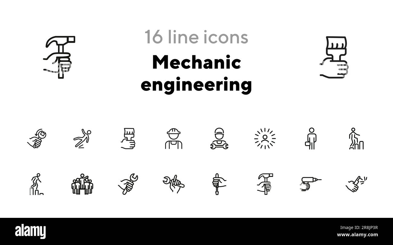 Mechanic engineering icons Stock Vector Image & Art - Alamy