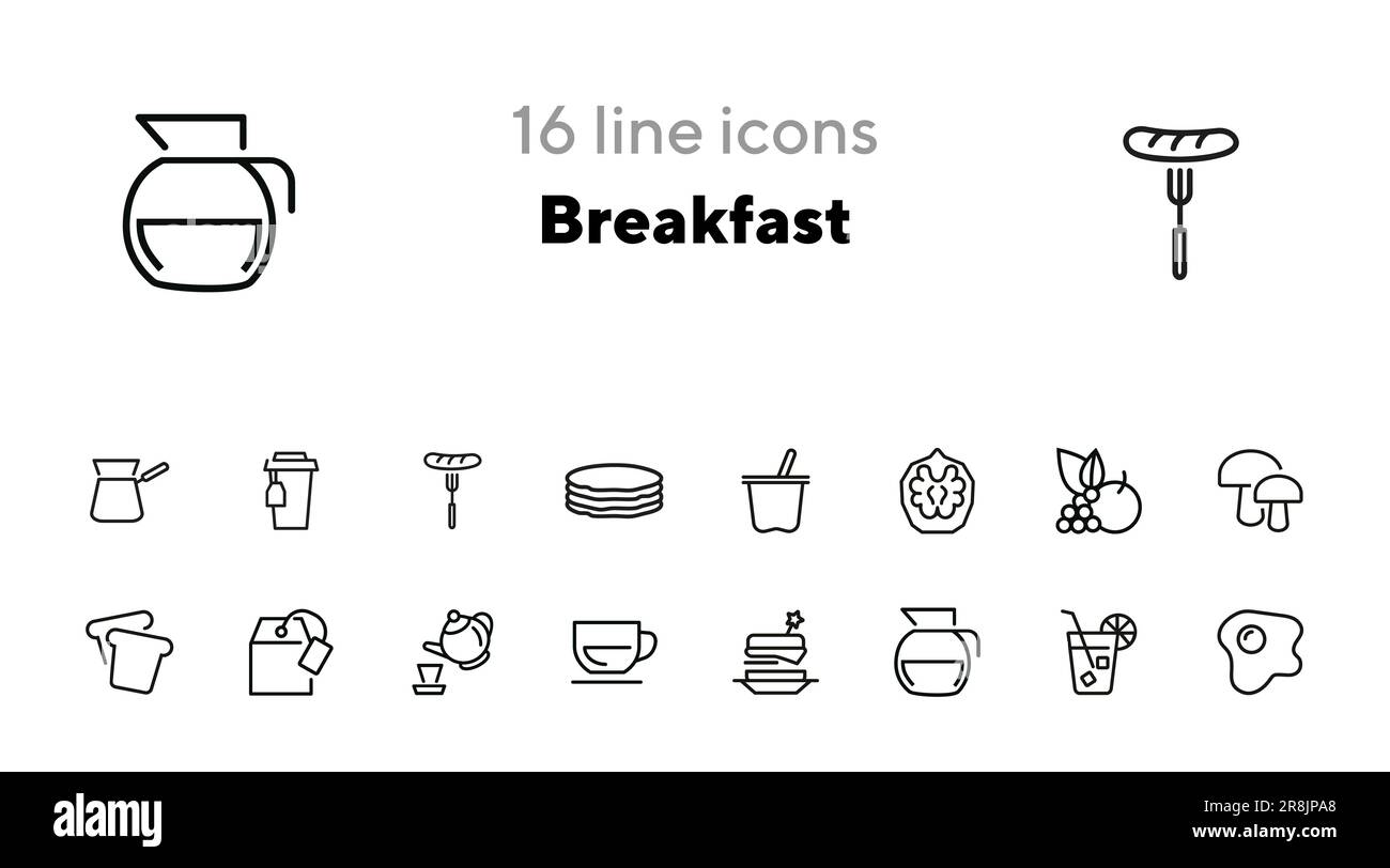 Breakfast yoghurt juice Stock Vector Images - Alamy