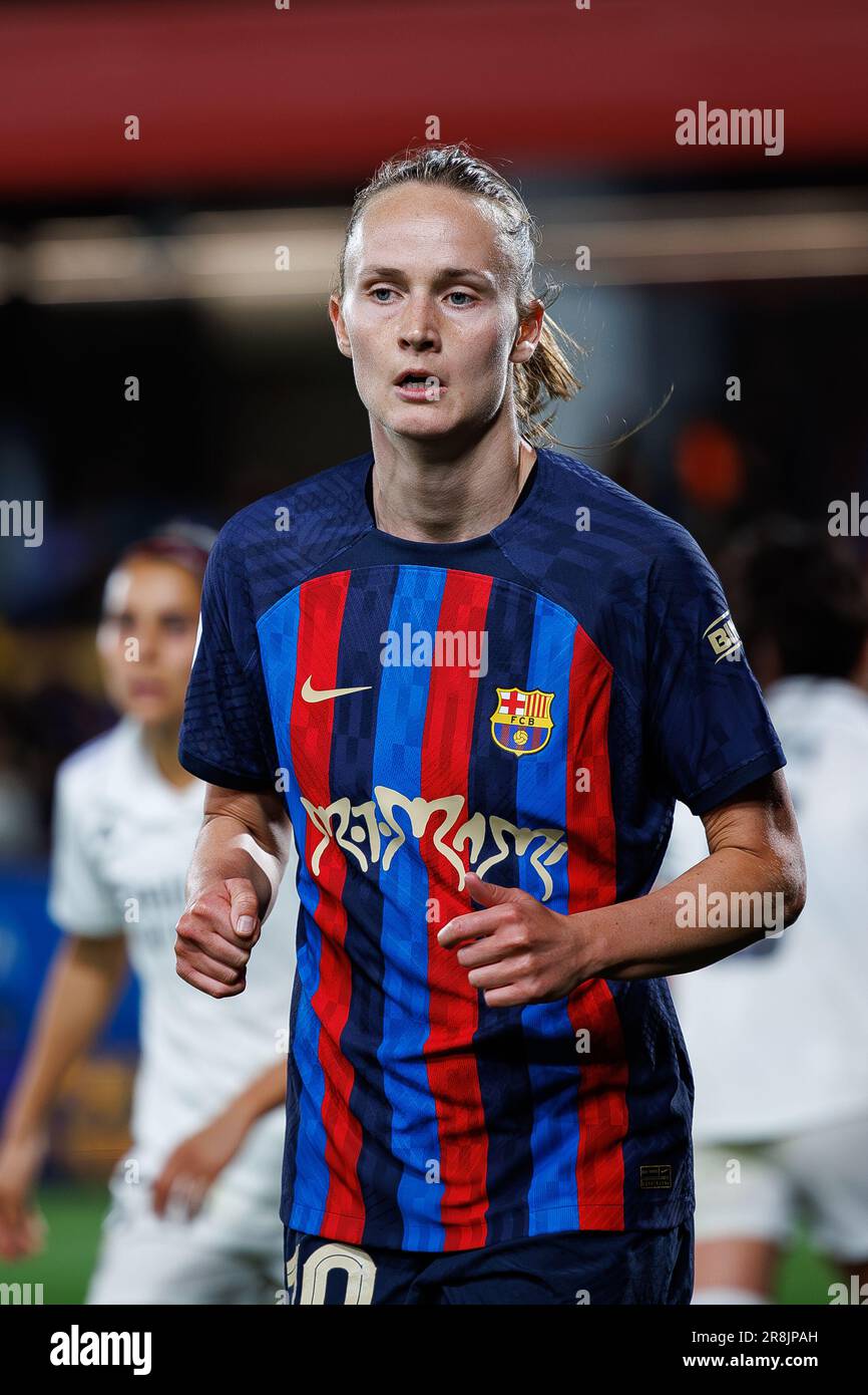 BARCELONA - MAR 25: Caroline Graham Hansen in action during the Primera ...