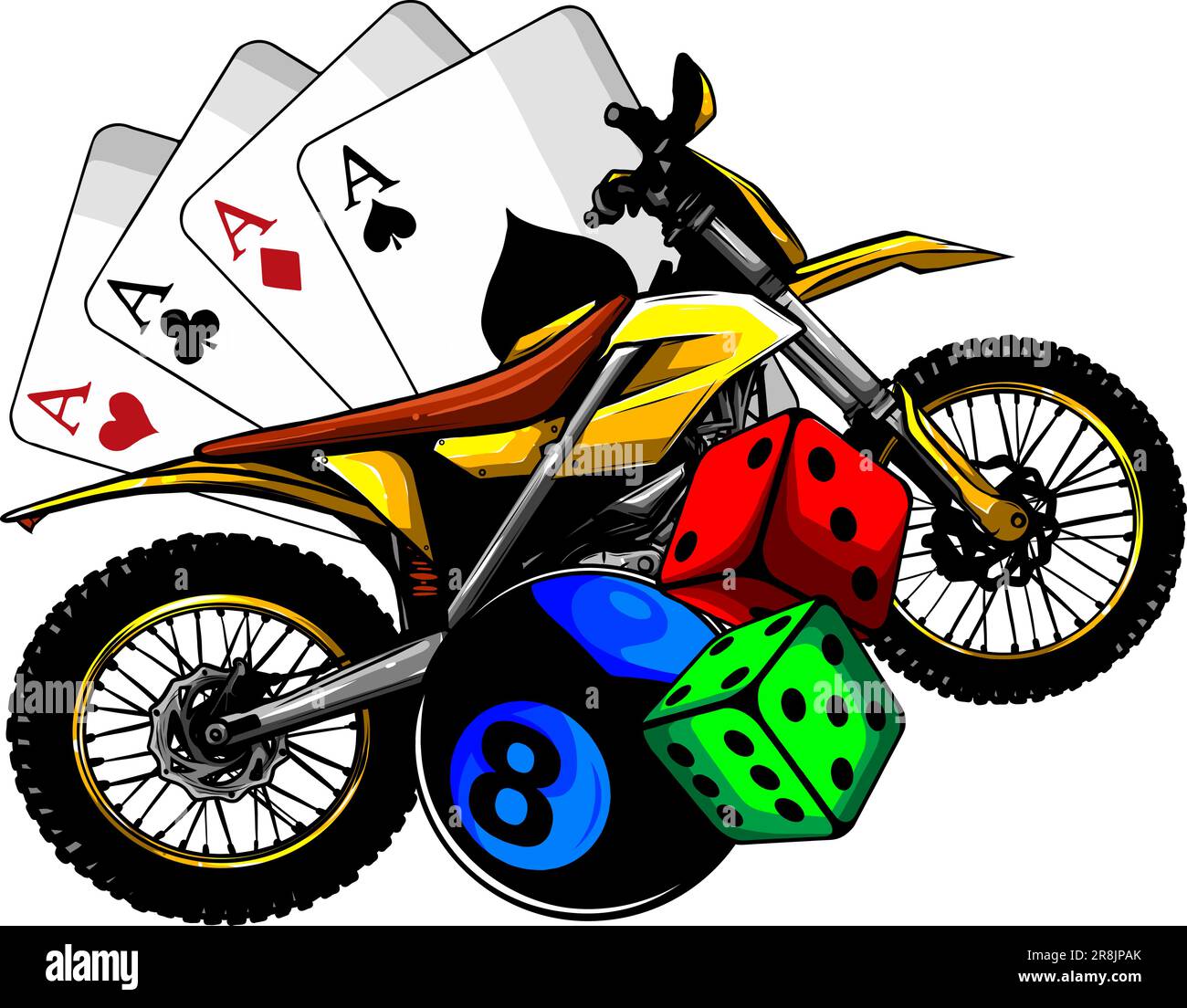 Cross motorcycle or motorbike gvector Stock Vector Image & Art - Alamy