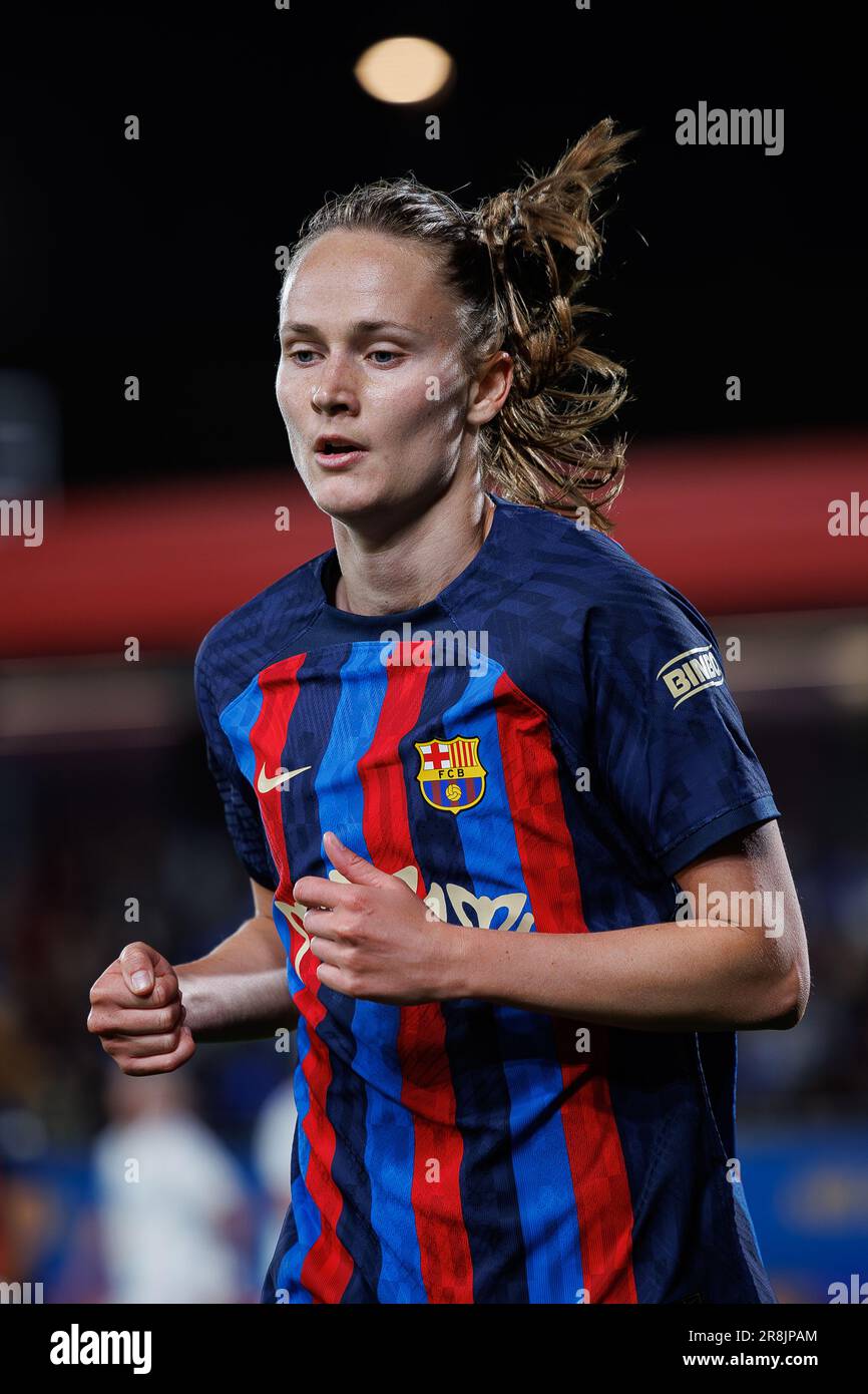 BARCELONA - MAR 25: Caroline Graham Hansen in action during the Primera ...