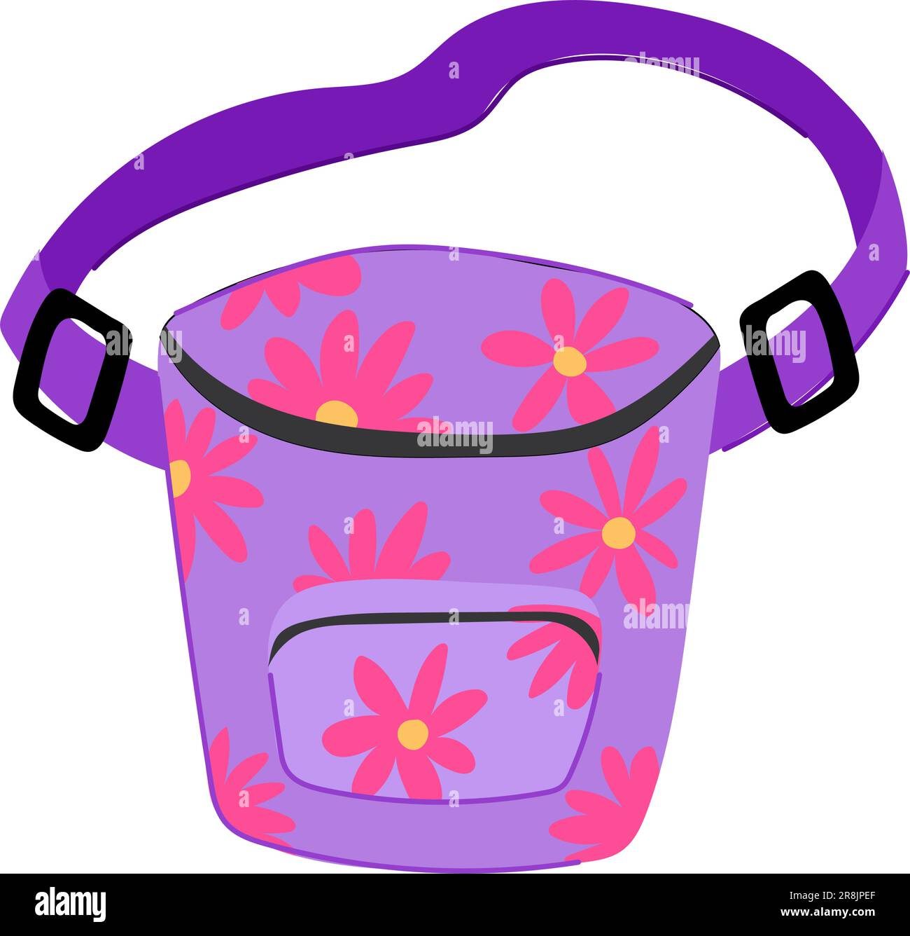 fashion waist bag cartoon vector illustration Stock Vector Image & Art ...