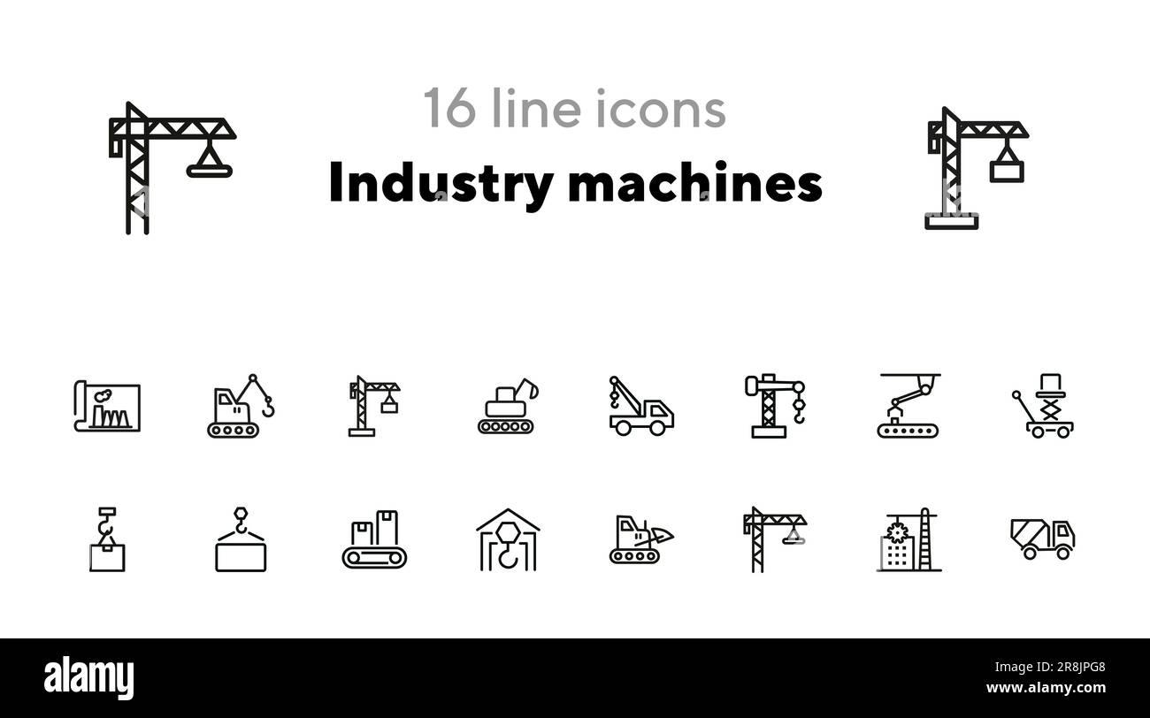 Construction site machines in Stock Vector Images - Alamy