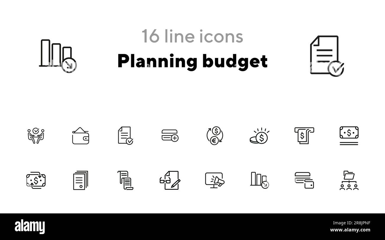 Business planning linear icon Stock Vector Images - Alamy