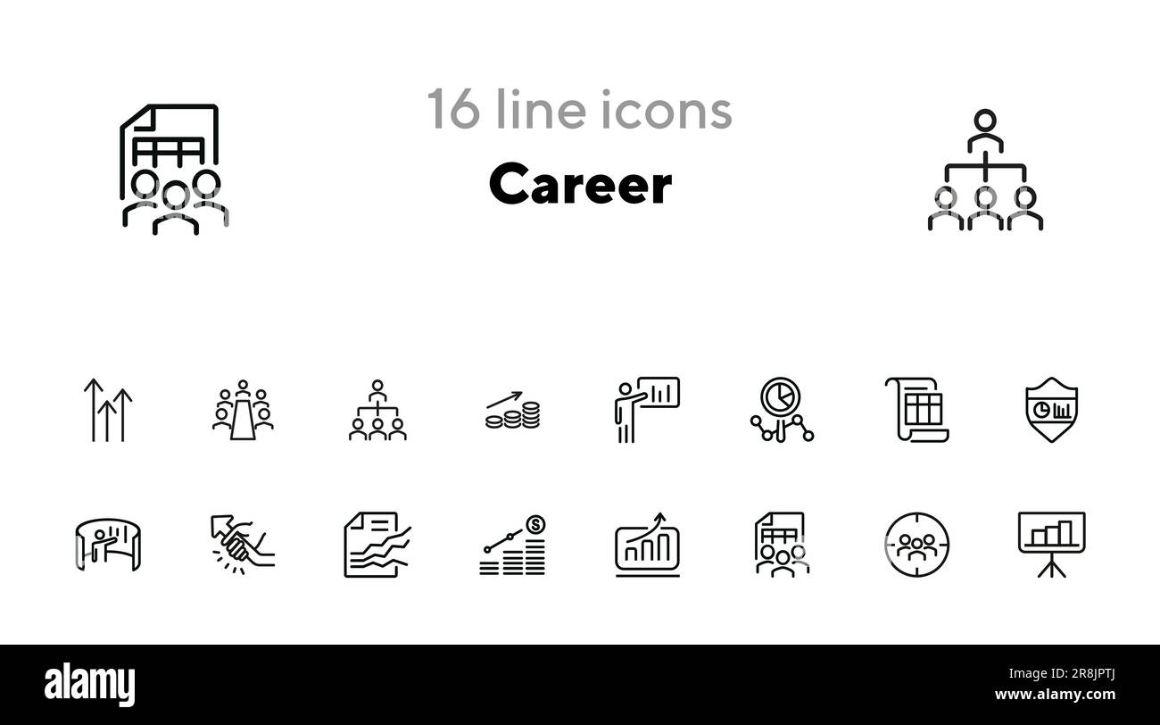 Career line icon set Stock Vector Image & Art - Alamy