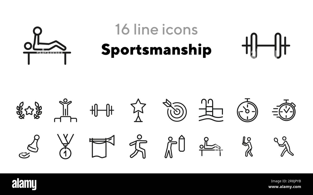 And sportsmanship Stock Vector Images - Alamy