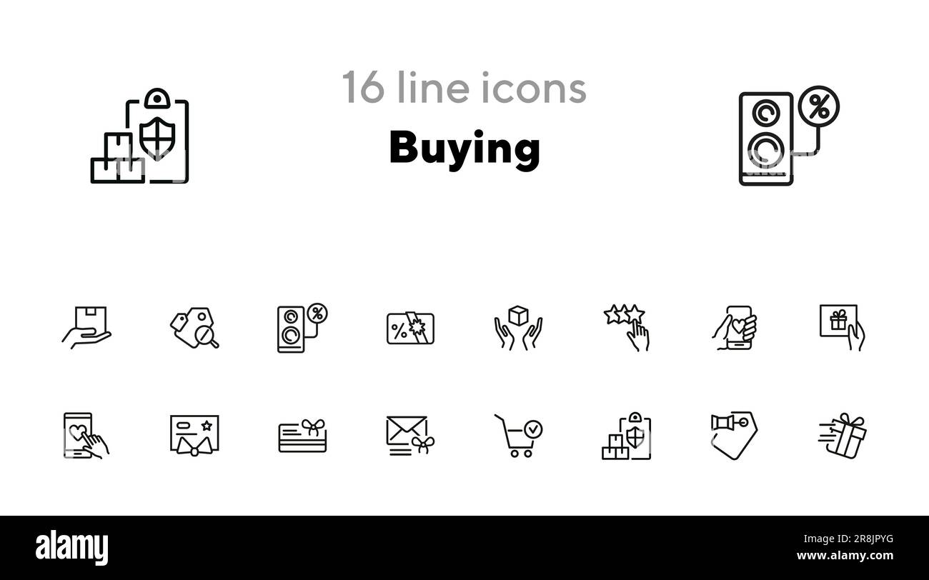Buying icon set Stock Vector Image & Art - Alamy