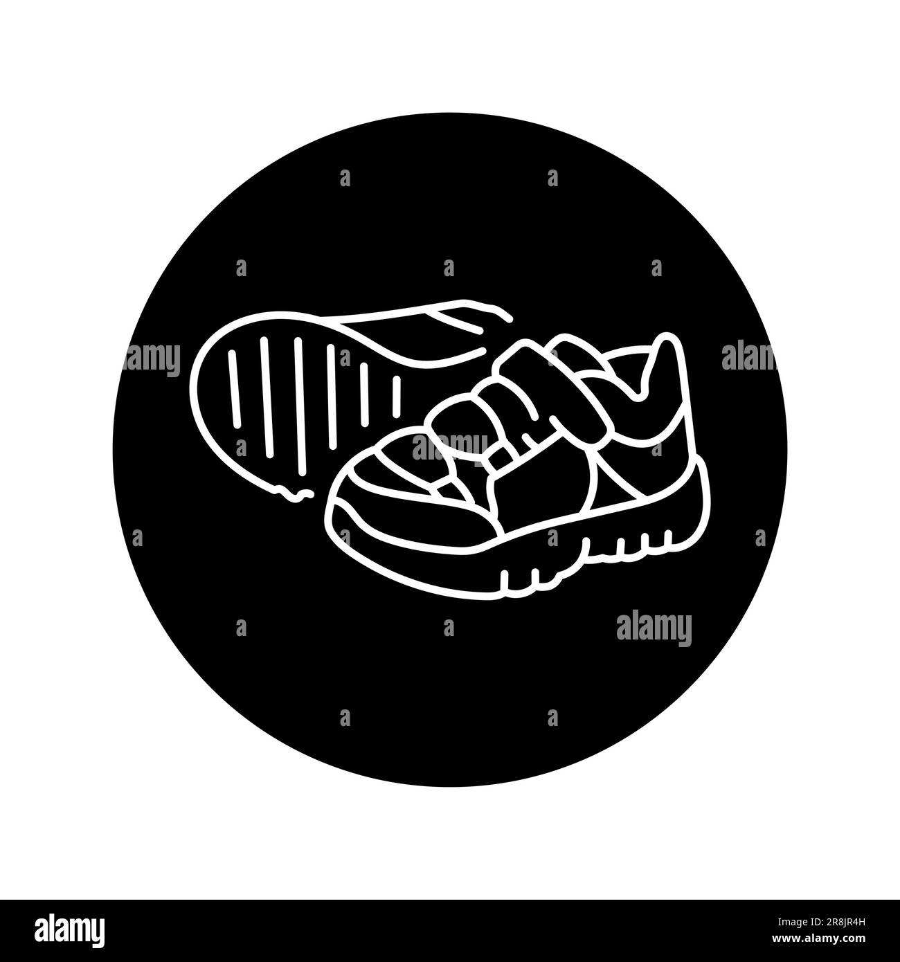 Children's sneakers black line icon. Pictogram for web page, mobile app ...