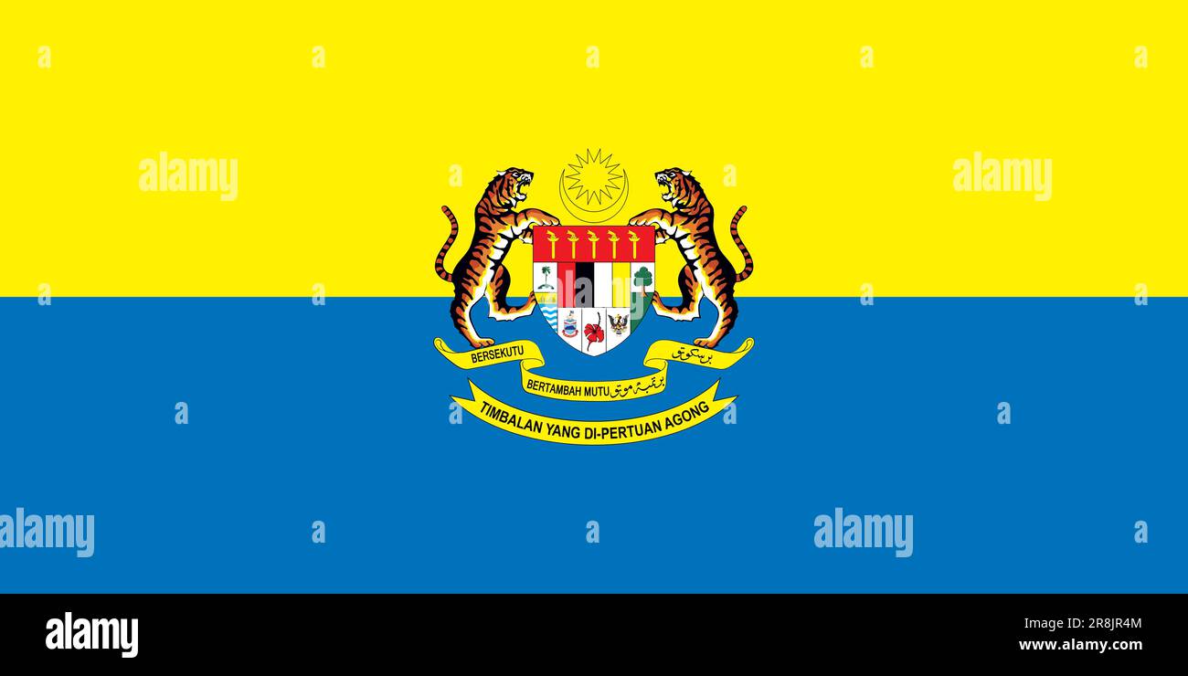 Top view of flag Personal standard of Deputy Yang di-Pertuan Agong ...