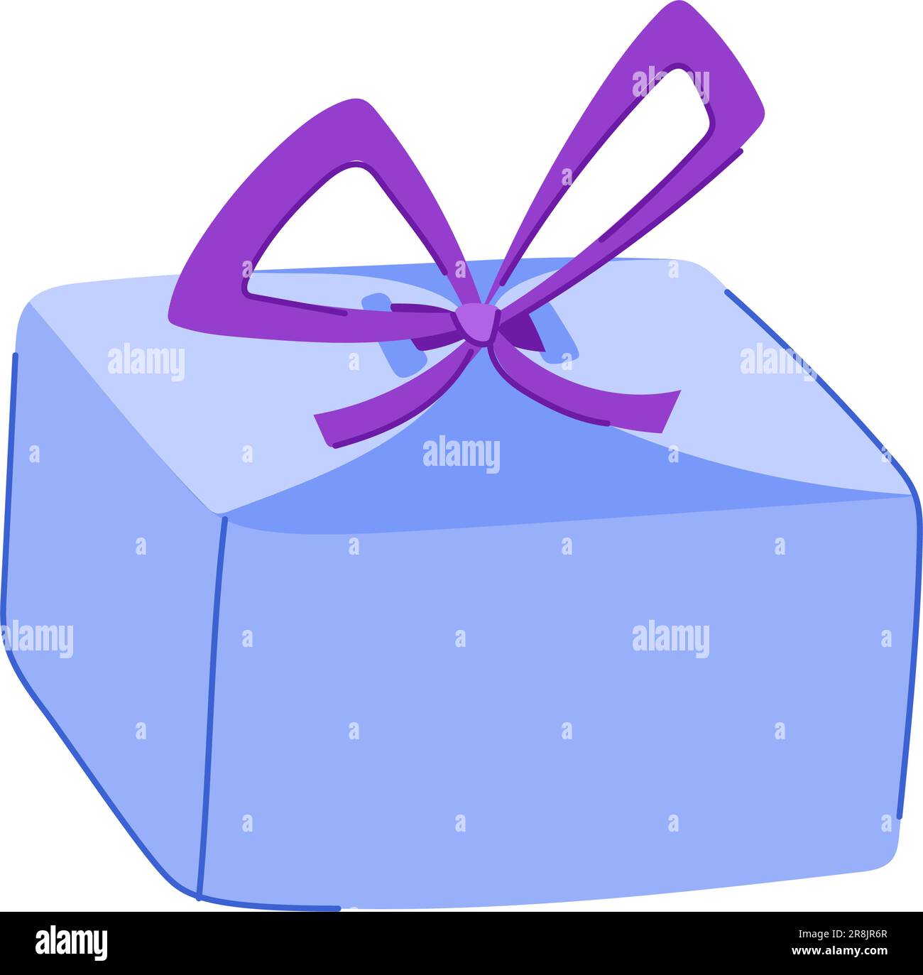 ribbon gift box cartoon vector illustration Stock Vector Image & Art ...