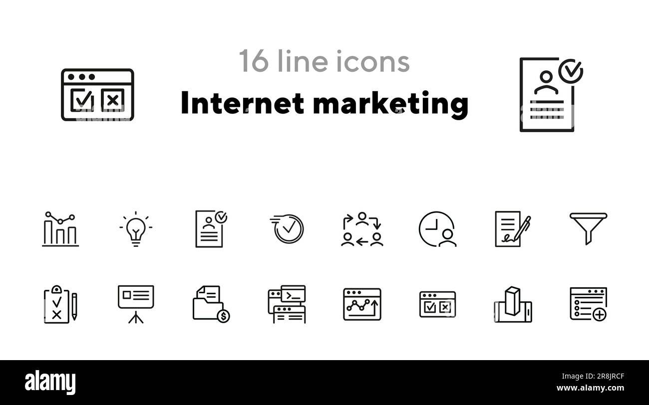 Internet marketing icons Stock Vector Image & Art - Alamy
