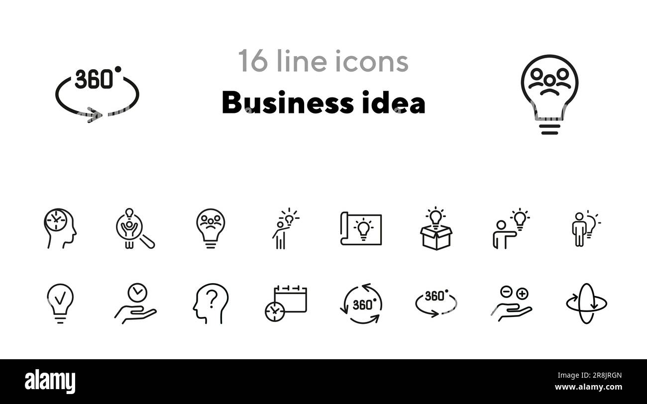 Business idea line icon set Stock Vector Image & Art - Alamy