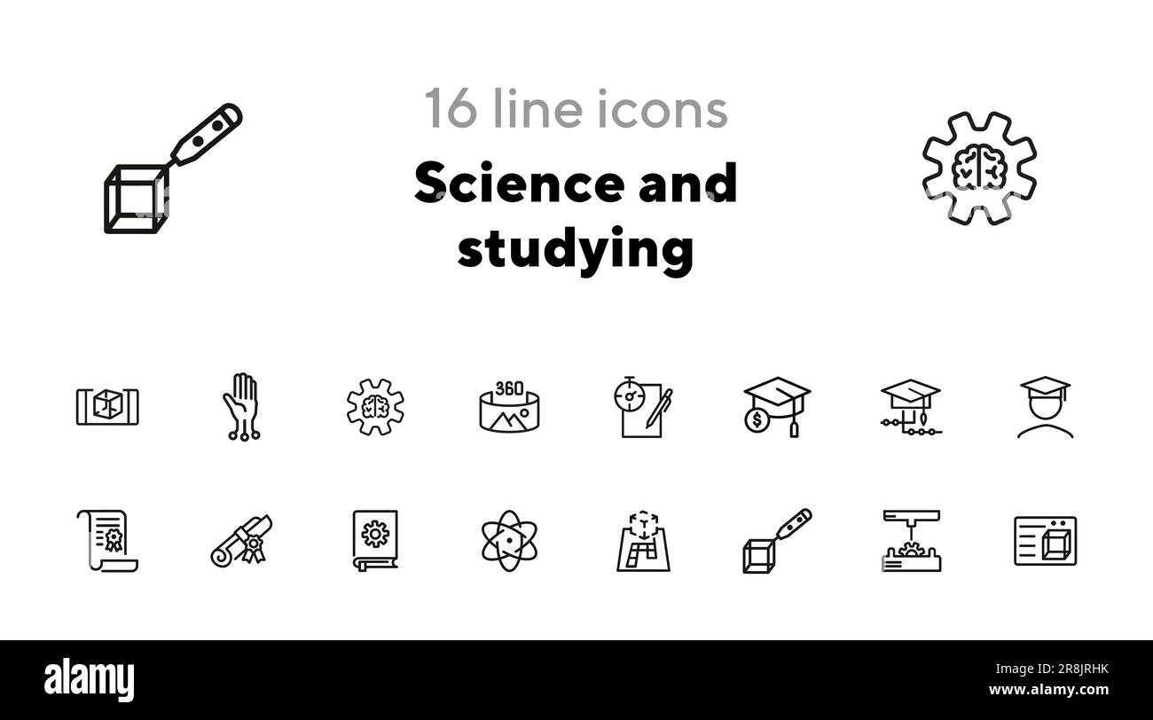Science and studying icons Stock Vector Image & Art - Alamy