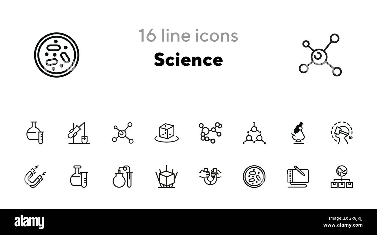 Science line icon set Stock Vector Image & Art - Alamy