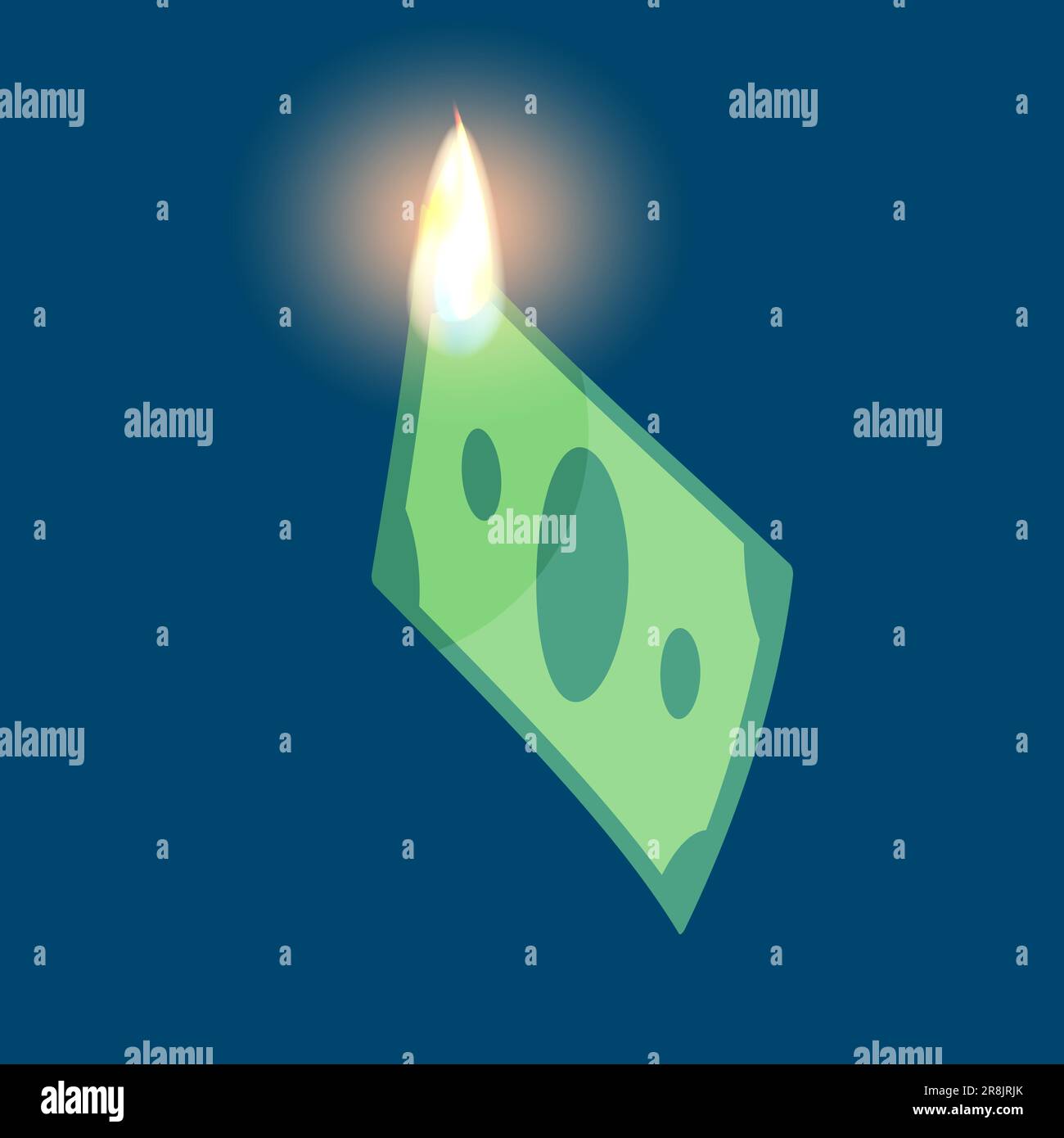 Money on fire Stock Vector Images - Alamy