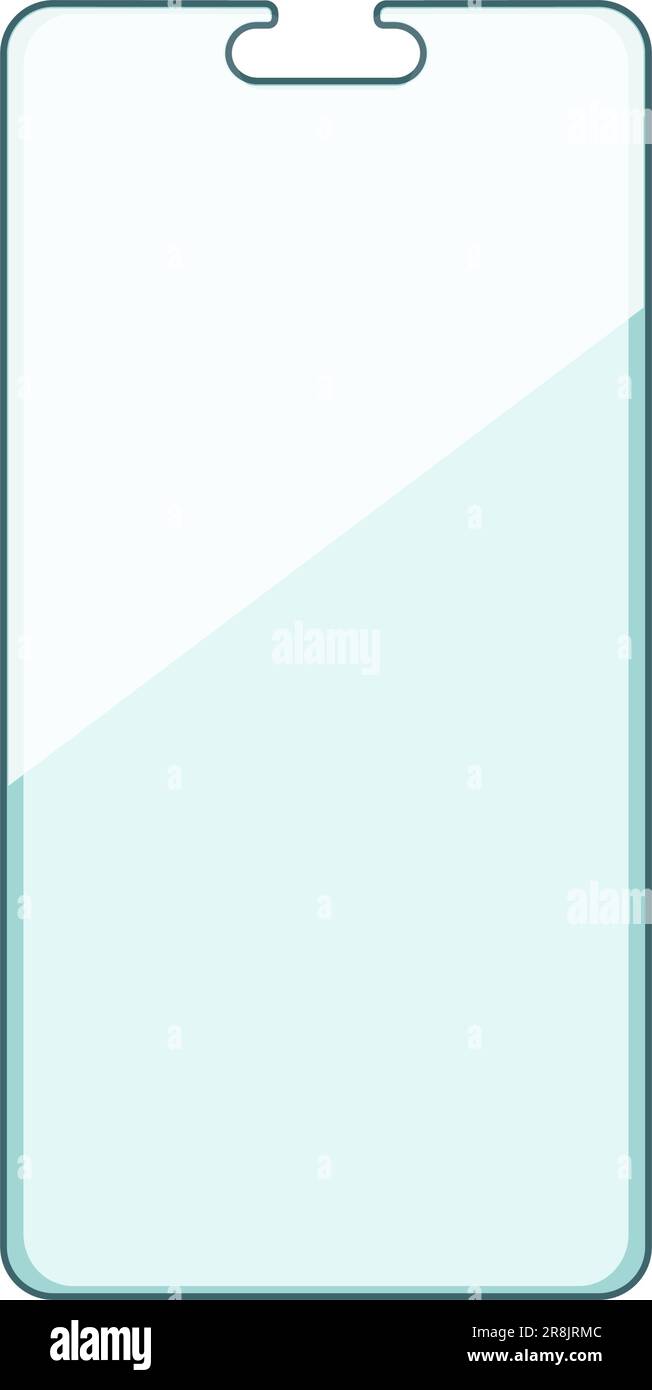 cover phone screen protector cartoon vector illustration Stock Vector ...