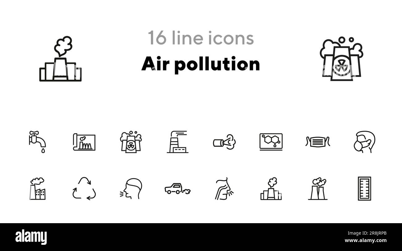 Air pollution traffic sign Stock Vector Images - Alamy
