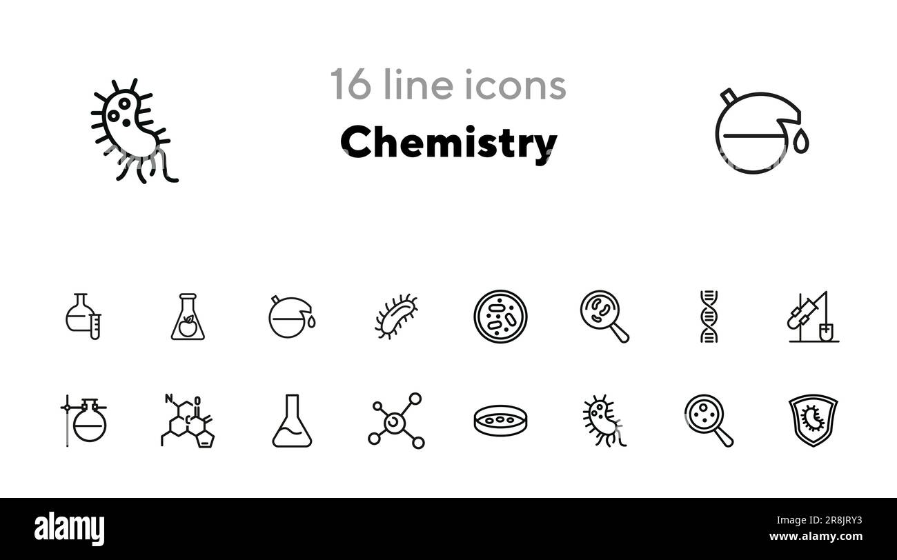Chemistry line icon set Stock Vector Image & Art - Alamy