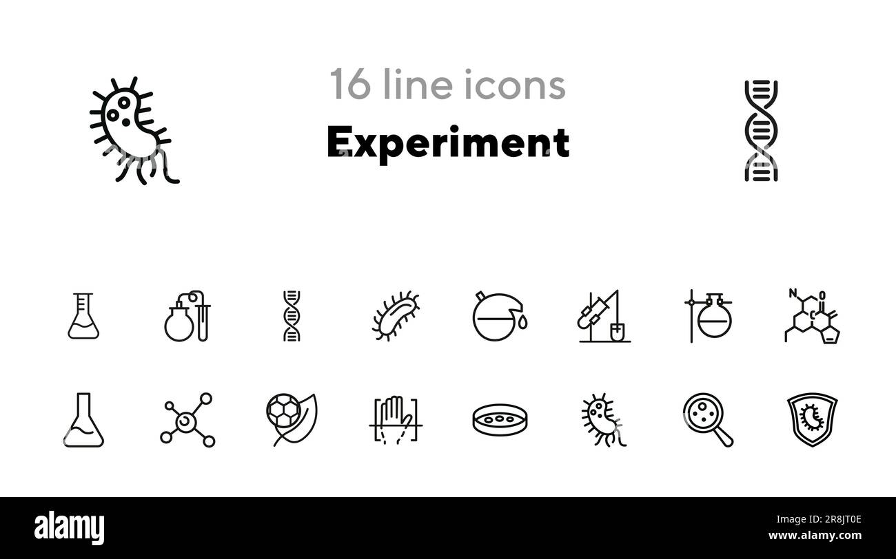Experiment line icon set Stock Vector Image & Art - Alamy