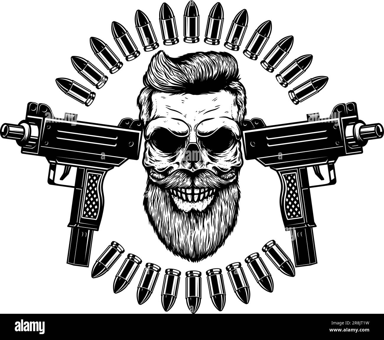 Crossed rifles badge Stock Vector Images - Alamy