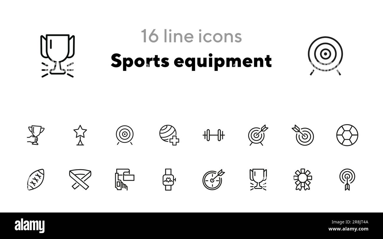 Sports equipment icon set Stock Vector Image & Art - Alamy